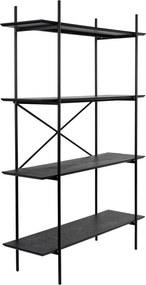 Černý kovový regál 120x180x40 cm Marcio – White Label