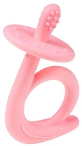 Akuku Dětské silikonové kousátko Šneček Růžová