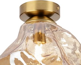 Stropní svítidlo CRISTAL 1xE14/15W/230V mosaz/kouřová béžová