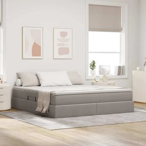Postel s úložným prostorem a matrací Taupe 180 x 200 cm 3370245