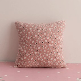 Oboustranný povlak na polštářek DUO SENSE DAISELLE 45x45 cm mikroplyš/flanel, růžový