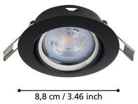 Eglo 901755 - SADA 3x LED Podhledové svítidlo FAVAZZINA 1xGU10/4W/230V černá