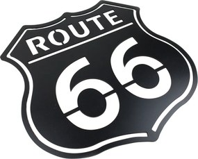 Dřevěná dekorace Route 66 černá
