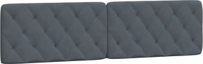 Postel s matrací tmavě šedá 200 x 200 cm samet 3208677