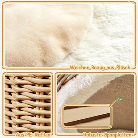 Škrabadlo pro kočky Yaheetech – béžová, 49 cm (délka) × 41 cm (šířka) × 91 cm (výška), 91 cm (256998930995)