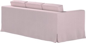 Potah na pohovku IKEA  Karlanda 3-místná nerozkládací, dlouhý barva růžová látka pletený vzor