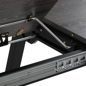 Jídelní stůl rozkládací 160- HT-R5624 GREY, lamino, šedý dub (160 x 90) cm