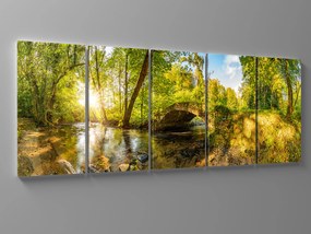 Liox Obraz říční most Rozměr: 250 x 100 cm