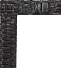 5dílný zahradní bistro set s poduškami černý polyratan 3276960