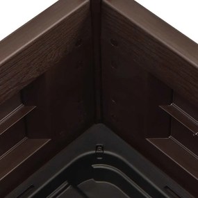 Vyvýšený záhon PP mocha 43 x 43 x 35 cm 313972