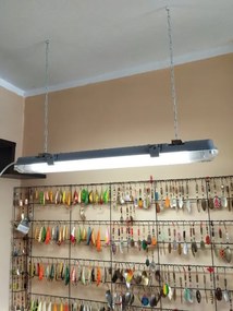 LED sada světel, hermetické svítidlo 120 cm, 36 W, 5760 lm, 4000 K, do garáže, s plechem