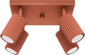 Sollux Lighting Stropní svítidlo KARBON 4 červený okr