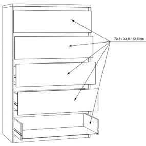 Komoda se zásuvkami MAO dub artisan