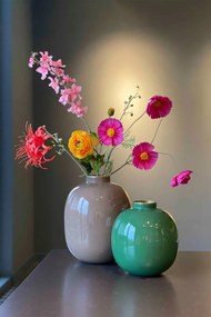 Pip Studio velká kovová váza 32cm, šedohnědá (Velká kovová váza v šedohnědé barvě)