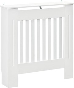 HOMCOM Moderní Kryt Na Radiátor MDF Kabinet pro Obývací Pokoj a Ložnici 78x19x81 cm Bílý
