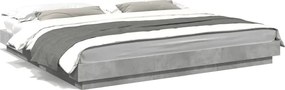 vidaXL Rám postele 200 x 200 cm kompozitní dřevo [3281161] Barva: Betonová šedá
