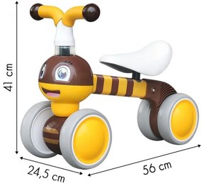 EcoToys Mini odrážedlo - včelka, LC-V1308 YELLOW BEE