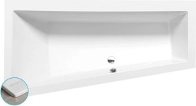 Polysan - Asymetrická vana Andra Slim L, 170x90x45 cm, bílá 81111S