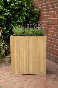 Dřevěný květináč ELEMENTO, šířka 64 cm, dřevo, světle hnědý