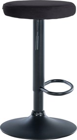 Sada 2 barových židlí Ponte samet černá konstrukce