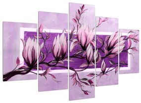 Obraz růžových květů (150x105 cm)