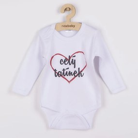 New Baby Body s potiskem celý tatínek - dárkové balení Vel. 86