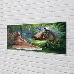 akrylový obraz Bažant female forest 120x60 cm