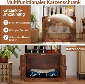 Costway Kočičí skříňka na kočičí záchod s knihovnou kočičí záchod kočičí domeček