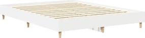Rám postele bez matrace bílý 150x200 cm Dřevěné konstrukce 3328708