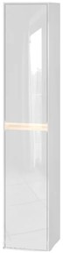Kingsbath Torino White 170 vysoká závěsná skříňka do koupelny s LED podsvícením
