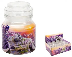 Svíčka ve skle LAVENDER FIELDS, SOAP vonná 130g