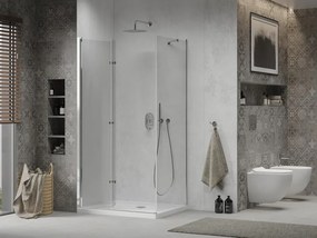 Mexen Lima sprchový kout 100x80cm, 6mm sklo, chromový profil - čiré sklo + Slim sprchová vanička - 856-100-080-00-00-4010