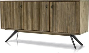 Komoda Massa 160 cm z masivu hnědá/grafit