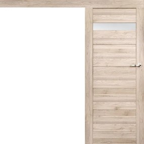 posuvné interiérové dveře na stěnu vasco doors MALAGA model 2 Průchozí rozměr: 70 x 197 cm, Orientace dveří: Levé dveře, Dekor: Buk jasmínový