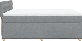 Box spring postel s matrací světle šedá 140 x 200 cm textil 3289017