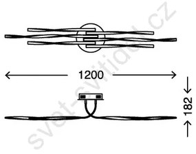 Briloner Briloner 3340-062 - LED Stmívatelné stropní svítidlo TWIN 6xLED/7,5W/230V BL0326