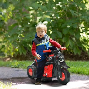 Dětská elektrická motorka AIYAPLAY pro děti od 2 let, bateriový model 6V se světly, funkcí na výrobu bublin, hudbou, rychlostí 3 km/h, nosnost 30 kg,