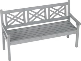 Dřevěná zahradní lavička, šedá, 150 cm, FABLA