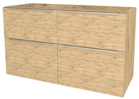 Mereo Mailo, koupelnová skříňka 121 cm, chrom madlo, Multidecor, Dub San remo sand CN593SDSAN