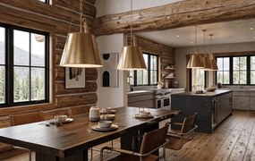 Industriální lustr nad stůl Elstead Etcher 46 cm 2x E27 šampaňský bronz