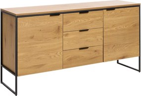 Komoda v dekoru dubu v přírodní barvě 155x81x45 cm Cesura – Unique Furniture