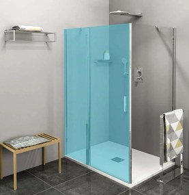 Polysan Zoom - Sprchová zástěna 90 cm, hliník/čiré sklo ZL3290