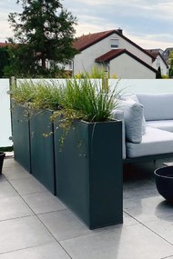 Květináč ELEMENTO, pozink,  šířka 90 cm, antracit