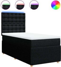 Box spring postel s matrací černá 90x190 cm textil 3294227