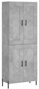 Skříň highboard betonově šedá 69,5x34x180 cm kompozitní dřevo,  3199693