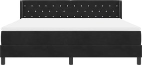 Postel s boxspringem s čelo Černý 200 x 180 cm samet 3341428