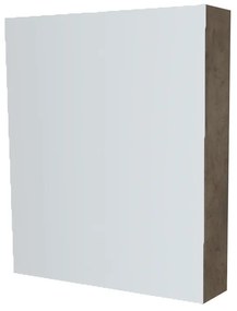 Mereo, Mereo Koupelnová zrcadlová skříňka 60 cm, galerka, 1x dvířka levá, Multidecor, Beton Chicago tmavě šedý, MER-CN798G61BCS2
