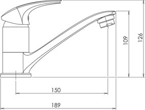 NOVASERVIS umyvadlová dřezová baterie METALIA 57, chrom, 57096,0