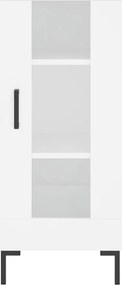 vidaXL Skříň highboard 34,5 x 34 x 180 cm kompozitní dřevo [3199425] Barva: bílá s vysokým leskem