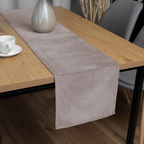 Biante Sametový běhoun na stůl Velvet Premium SVP-015 Latte 45x140 cm